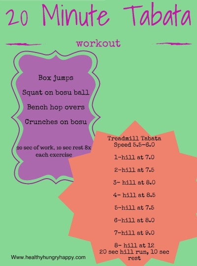 20 Minute Tabata - Healthy, Hungry, and Happy