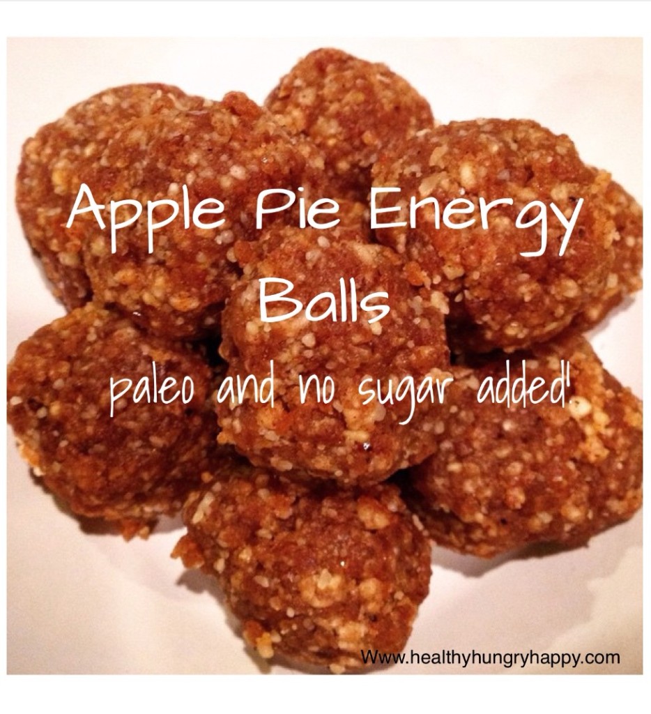 Homemade Apple Pie Energy Balls (Paleo) - Healthy, Hungry, and Happy